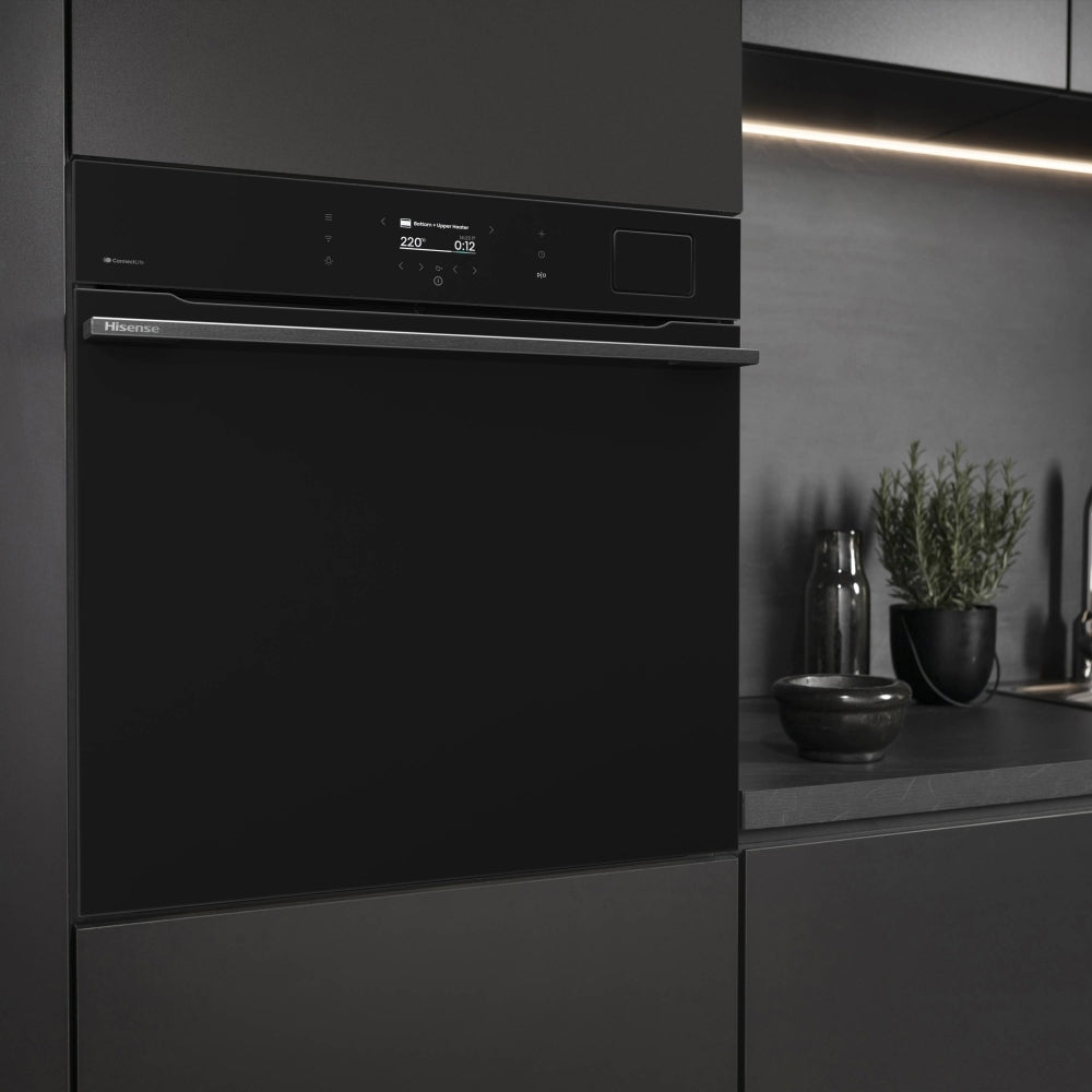 Hisense BAS6PH8BUKWF Hi8 Blackline Built-In Smart Steam Single Oven ...