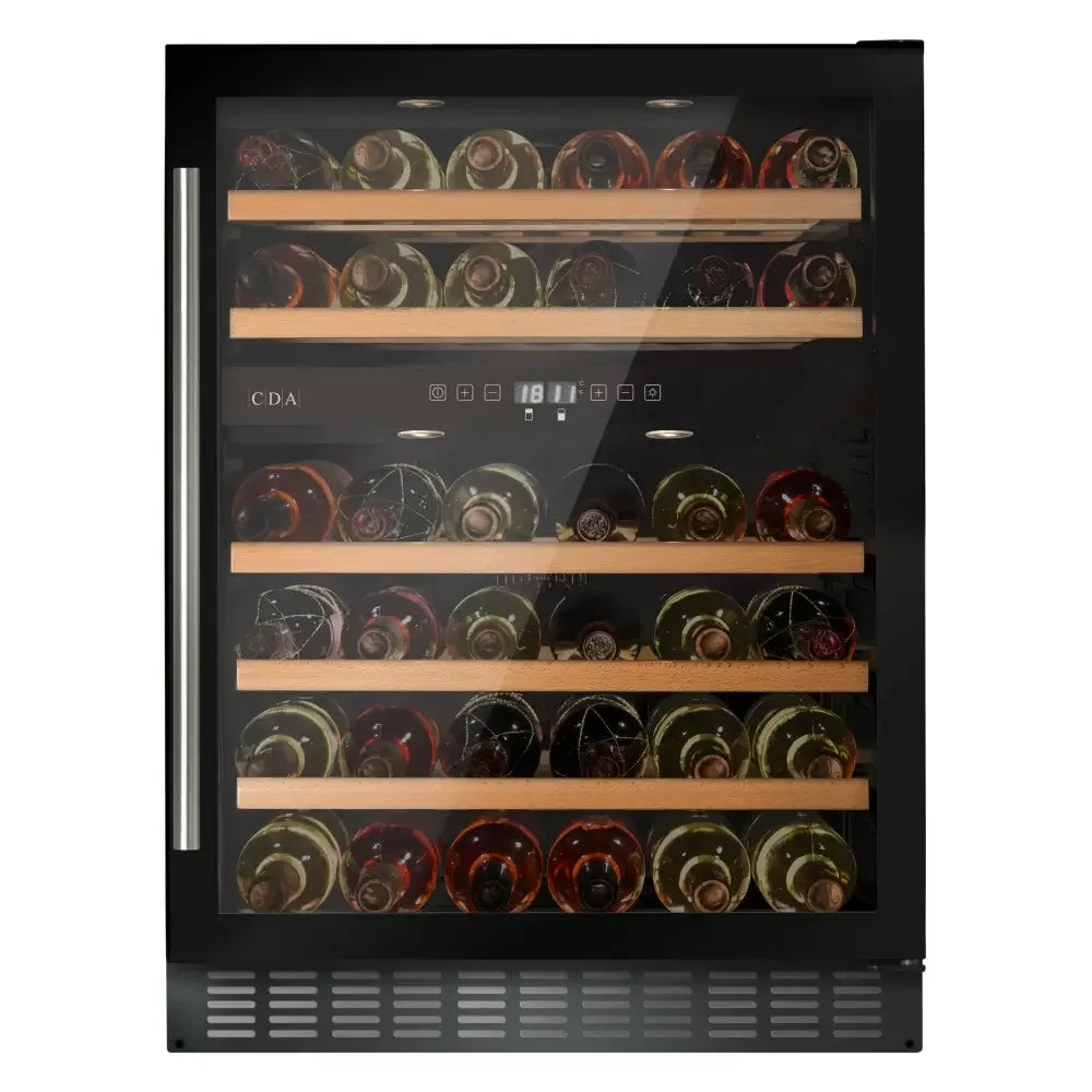 CDA CFWC604BL/3 60cm Wine cooler - Black – Basil Knipe Electrics