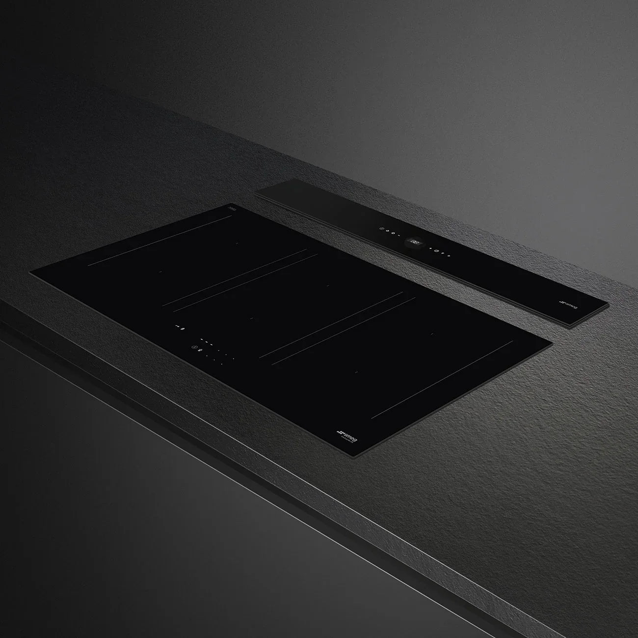 Smeg KDD90CNE 90cm Island Downdraft Cooker Hood Black Glass – Basil ...